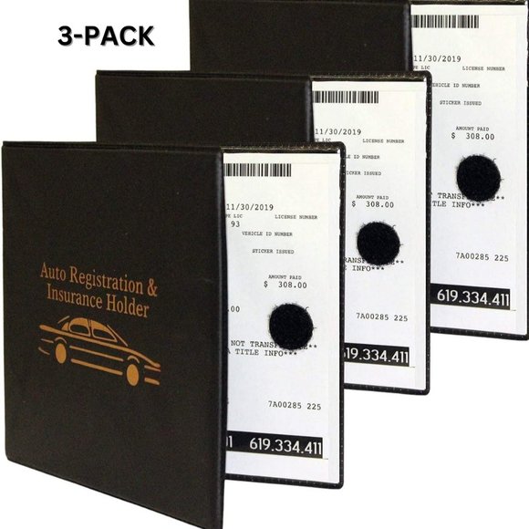 Other | Auto Registration Insurance Id Card Holder Document Organizer ...